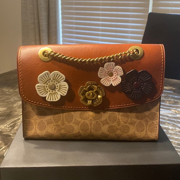 Coach | Bags | Coach Parker Shoulder Bag W Tea Roses | Poshmark